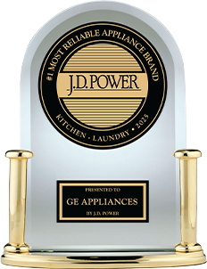 Gold and black J.D. Power award plaque for reliable appliances, kitchen ...